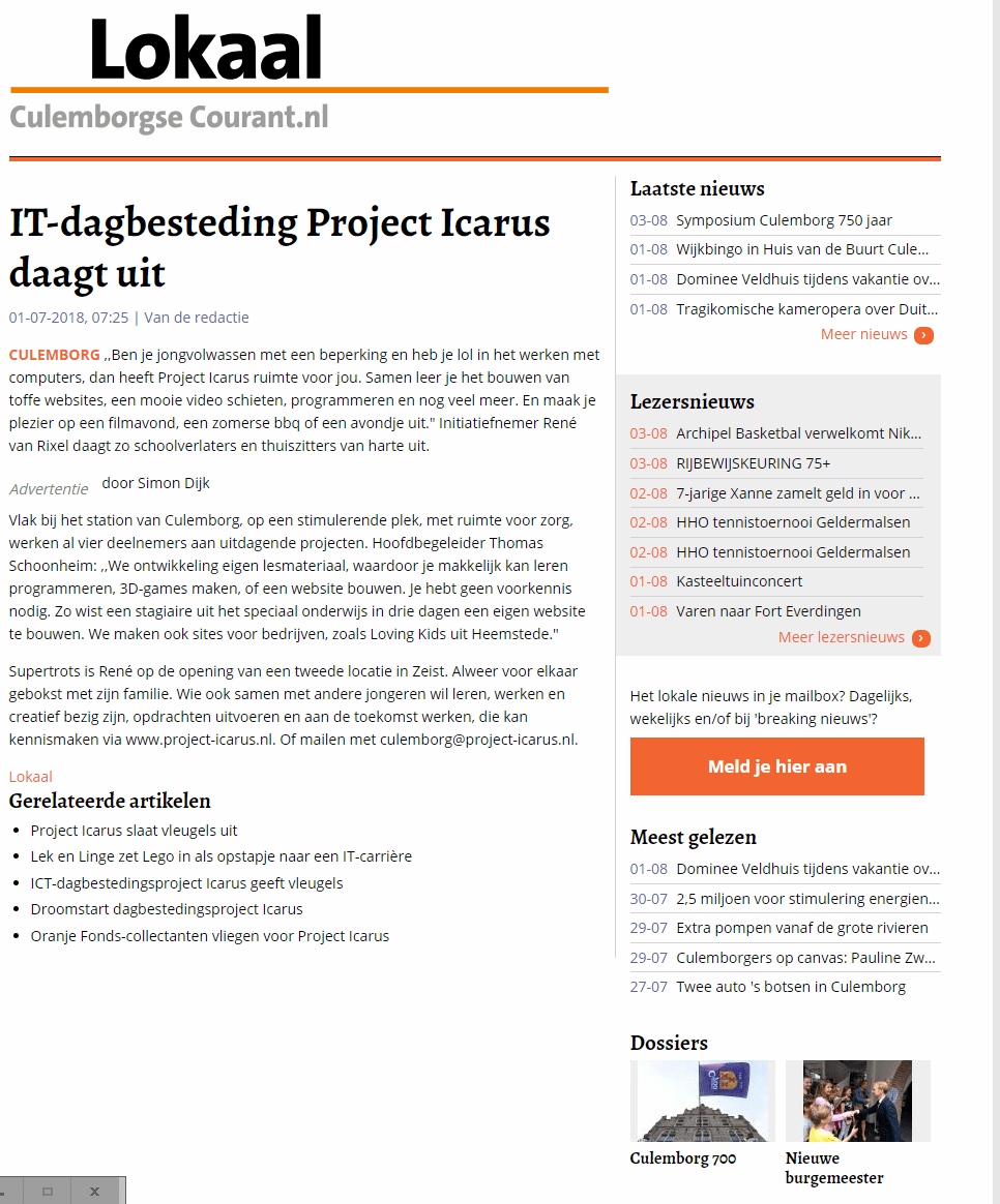 Nieuws – Stichting Project Icarus